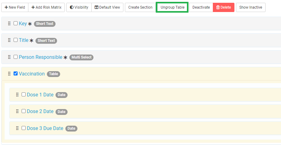 How to Create a Table or Section on a Form in Assurance – CompliSpace