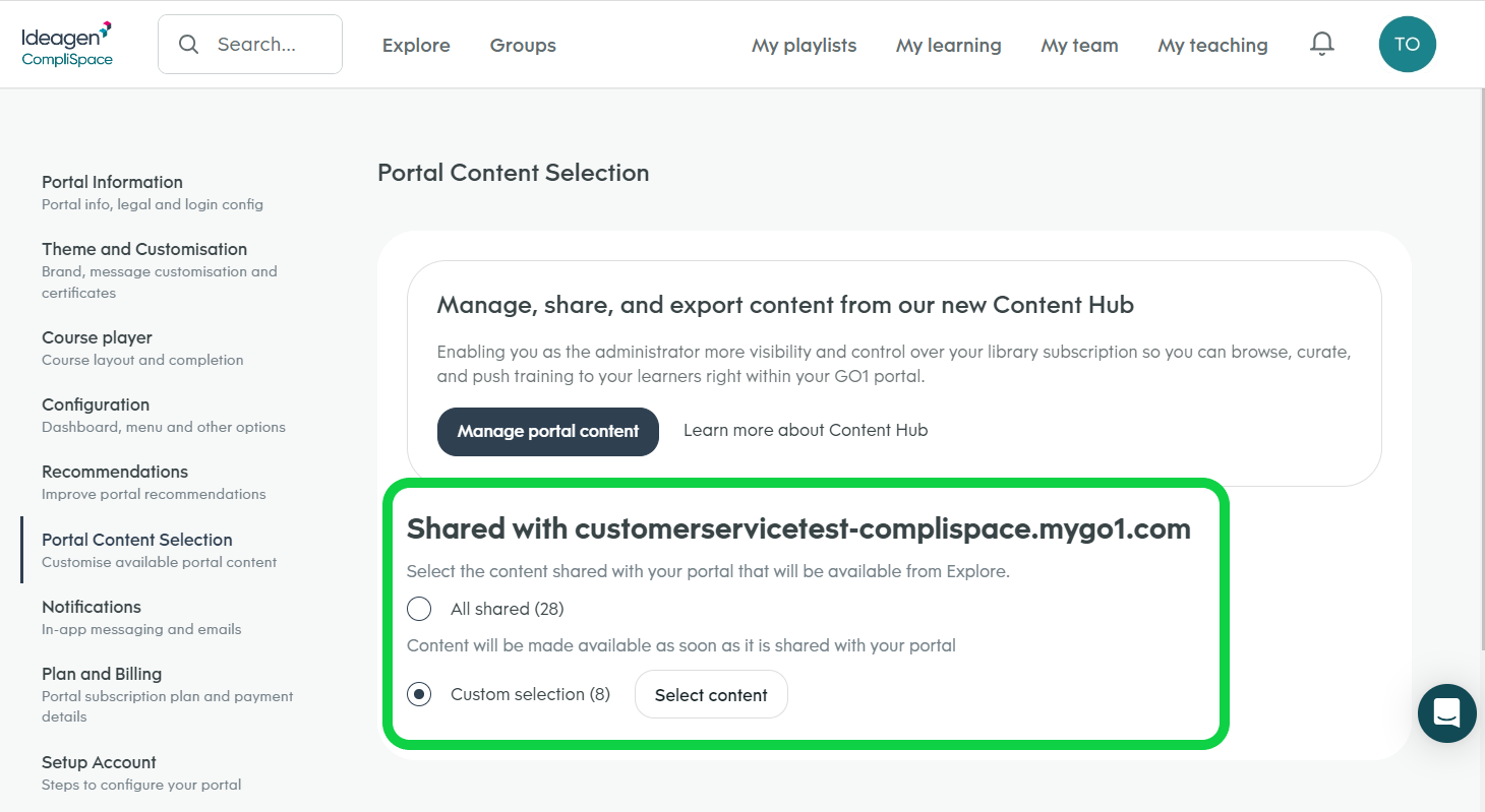 How to Share Ideagen CompliSpace Learning Content to My CompliLearn Portal (Portal Content ...