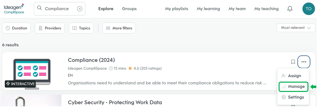 How to Use the Manage Page for Standalone Learning Items - Interactives, Videos and more ...