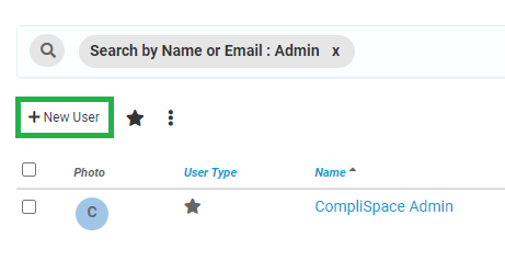 Creating a new user in Assurance – CompliSpace