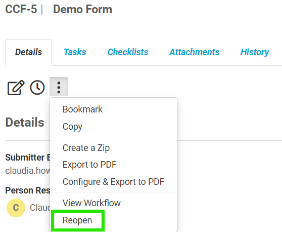 How to Close a Form on a Register in Assurance – CompliSpace