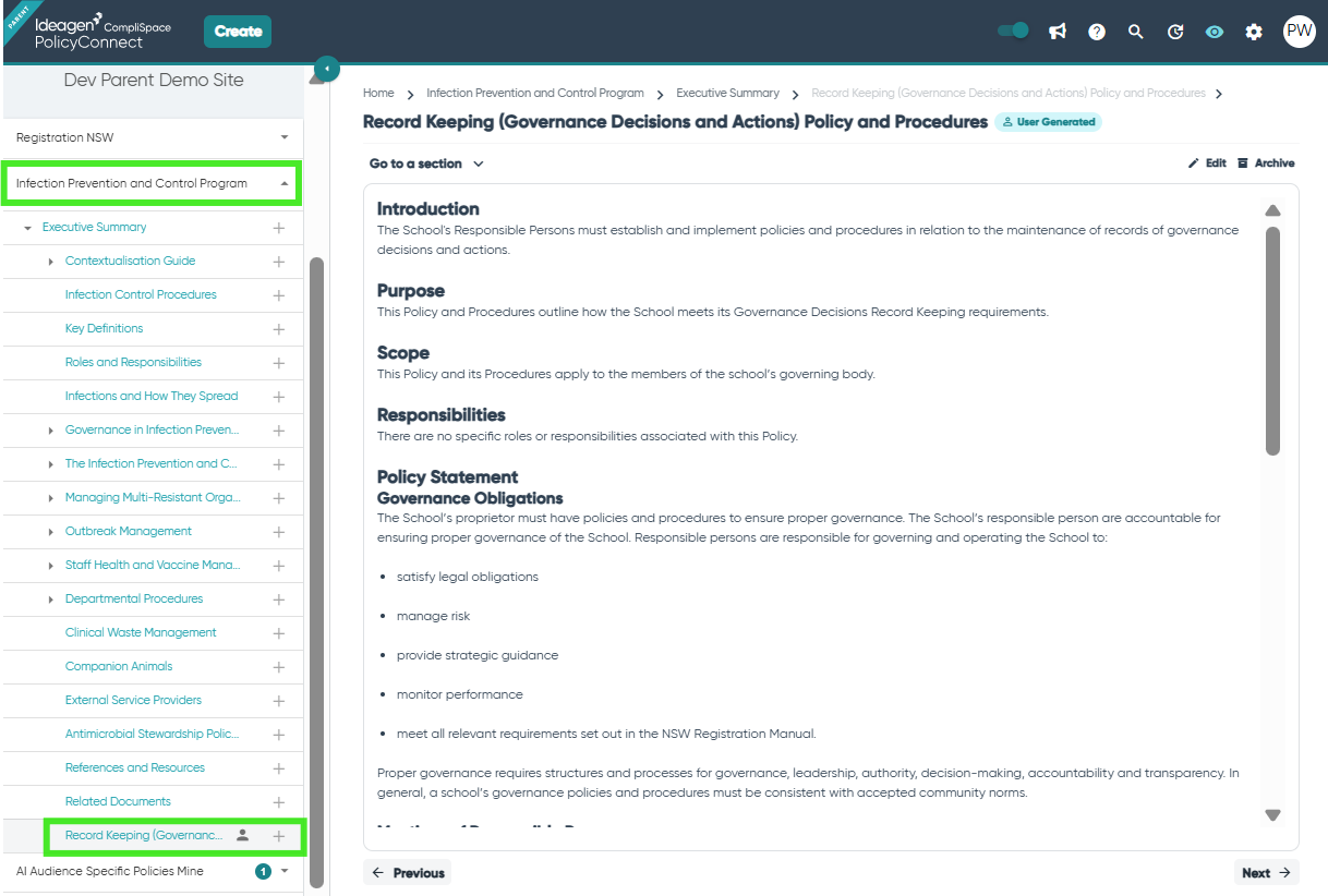 How to Edit a UGC Page – CompliSpace