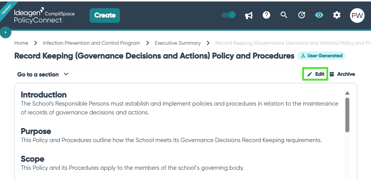 How to Edit a UGC Page – CompliSpace